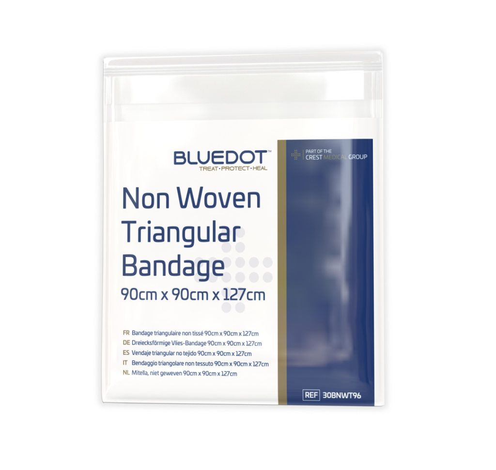 Blue Dot Non-Woven Triangular Bandage 90cm x 90cm x 127cm (Individual ...